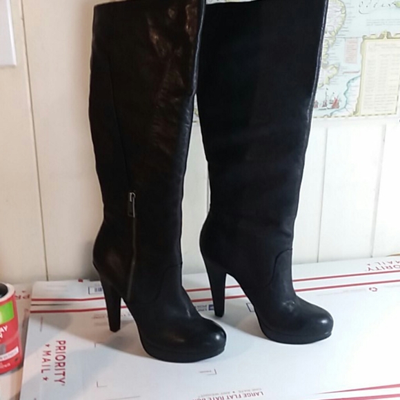Jessica Simpson | Shoes | Jessica Simpson Faux Leather Knee High Boots ...